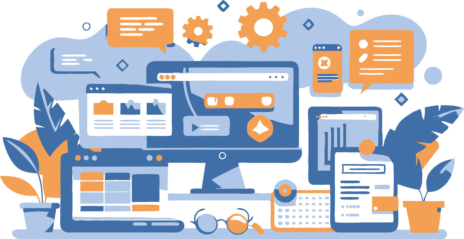 Ui Ux Interface Elements And Browser Windows Web Design Software Development Or App Design