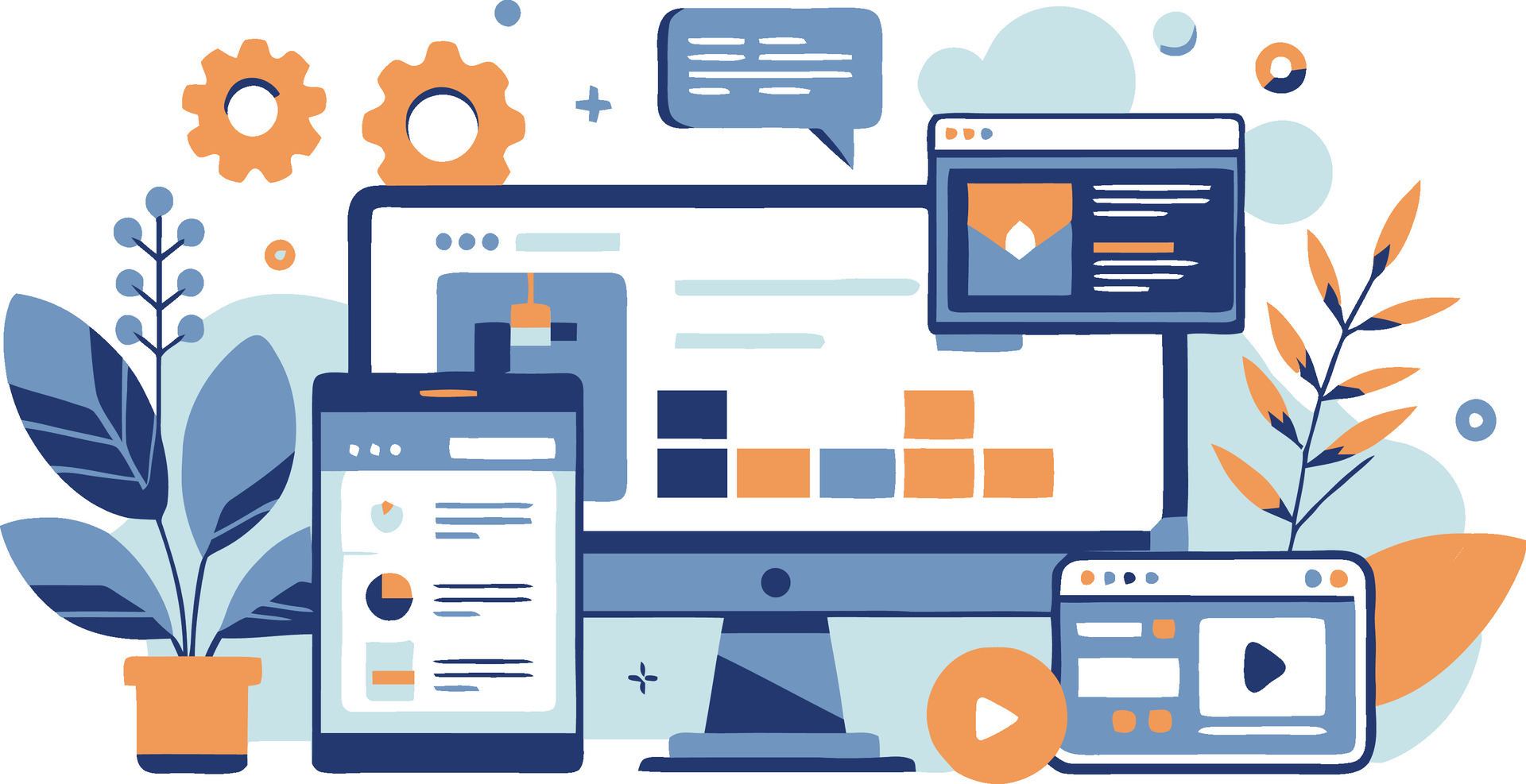 Ui Ux Interface Elements And Browser Windows Web Design Software