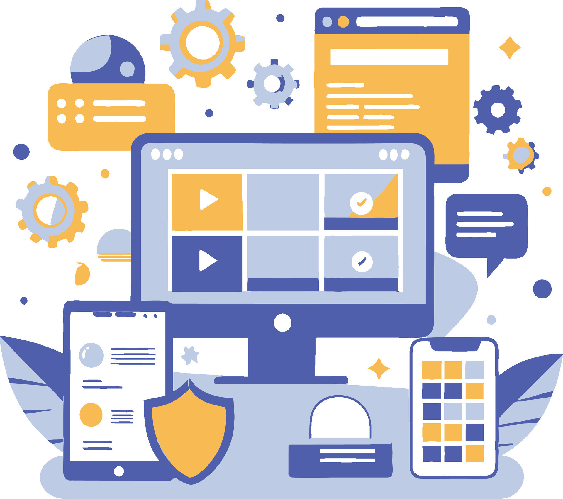 Ui Ux Interface Elements And Browser Windows Web Design Software Development Or App Design