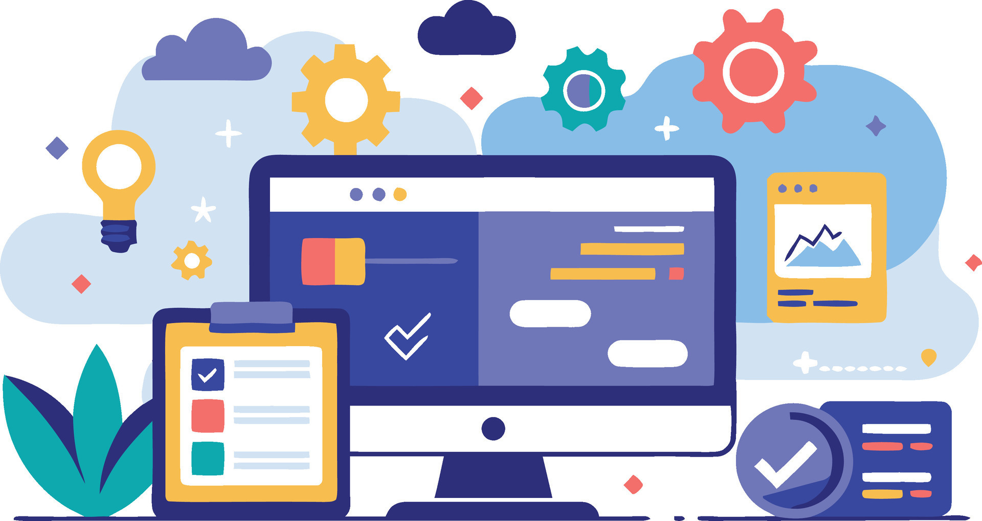 UI UX interface elements and browser windows, web design, software ...