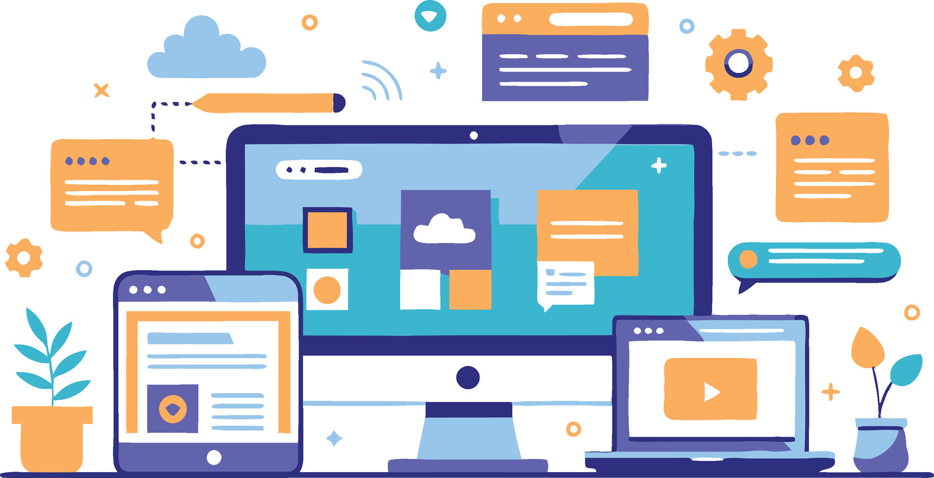 Ui Ux Interface Elements And Browser Windows Web Design Software Development Or App Design