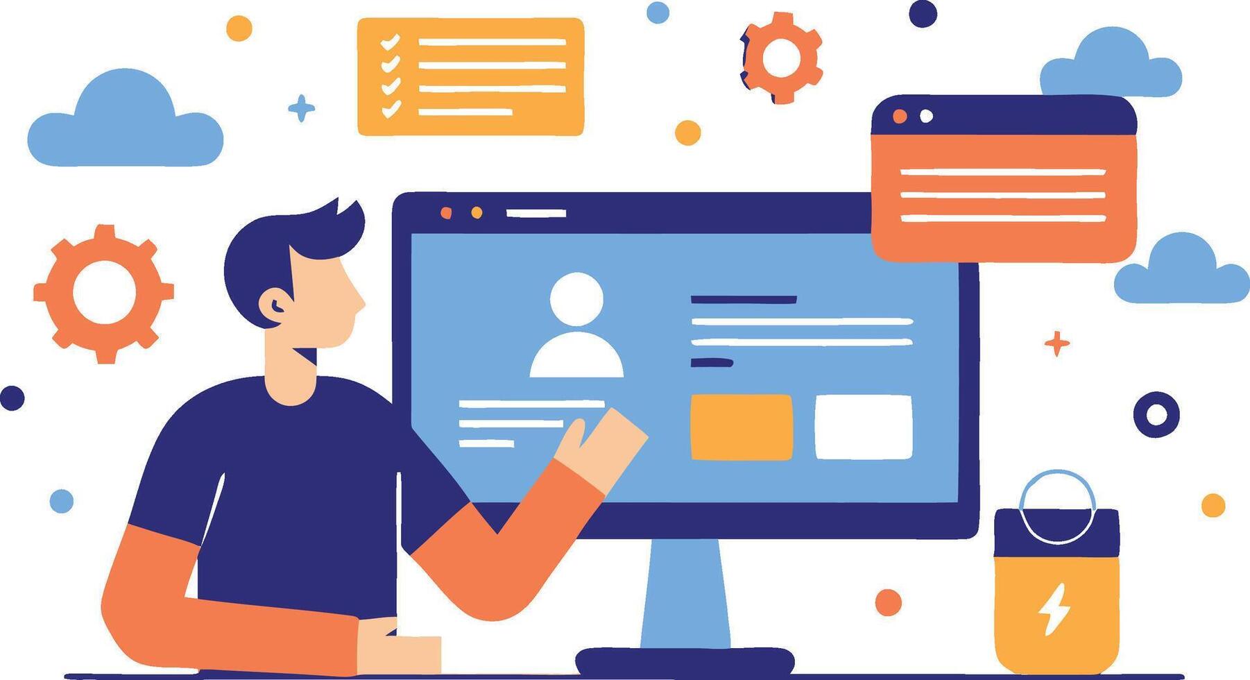 Ui Ux Interface Elements And Browser Windows Web Design Software Development Or App Design