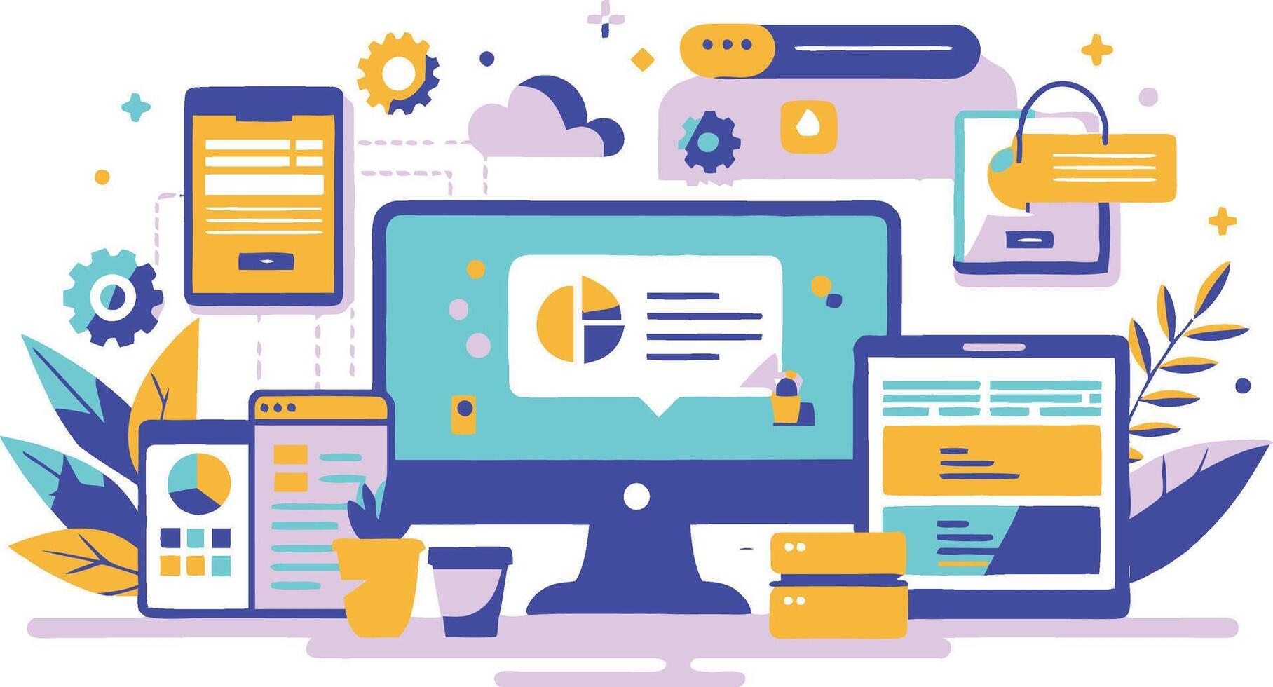 Ui Ux Interface Elements And Browser Windows Web Design Software Development Or App Design