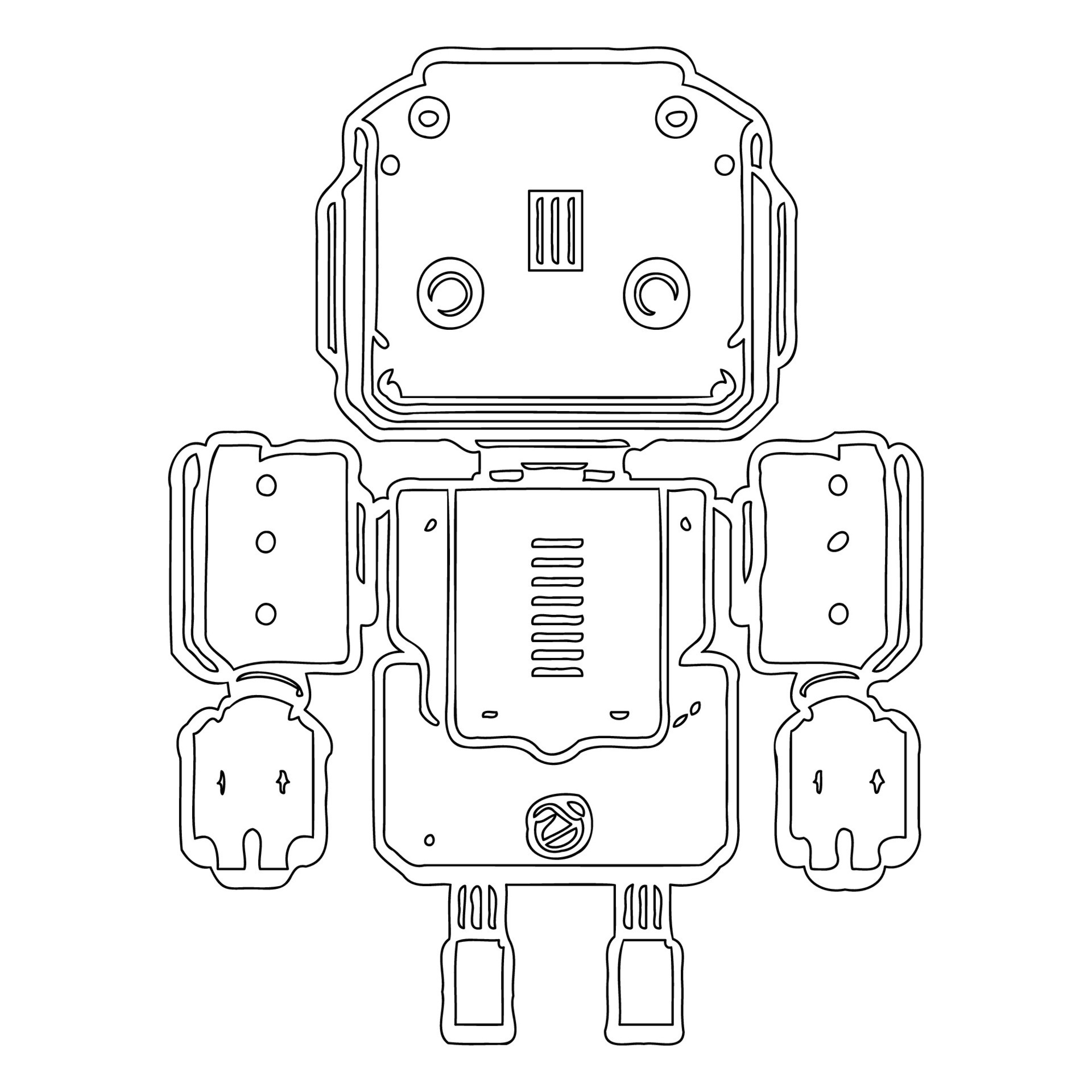 Robot Outline Illustration Sketch 48061177 Vector Art At Vecteezy