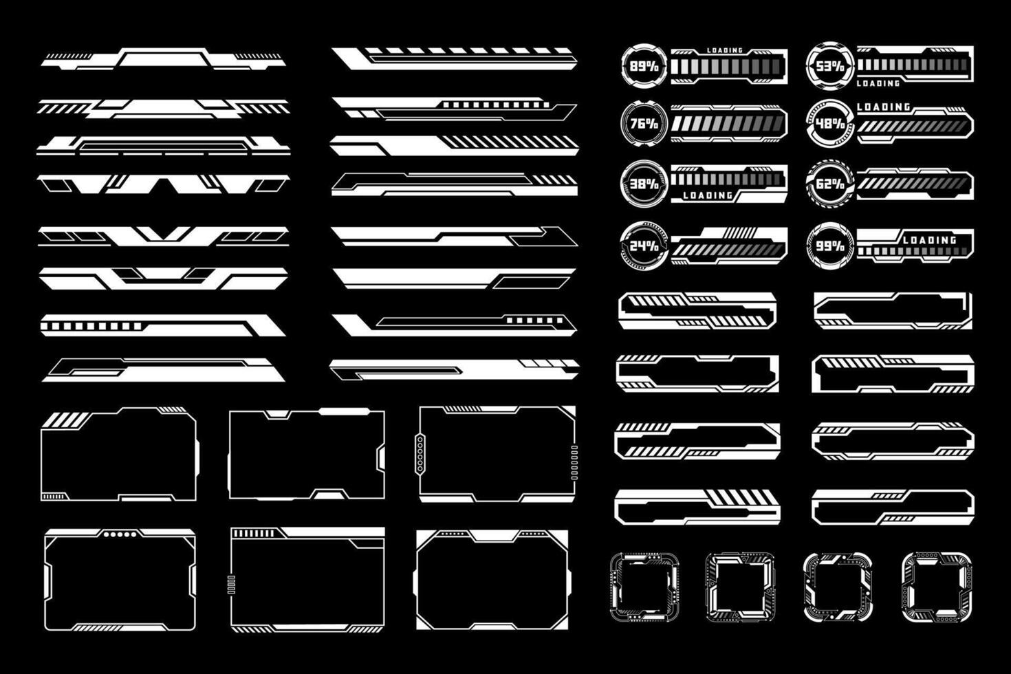 Cyberpunk Interface Elements Set. Futuristic HUD and Loading Screen ... Cyberpunk Interface Elements Set. Futuristic HUD and Loading Screen ...