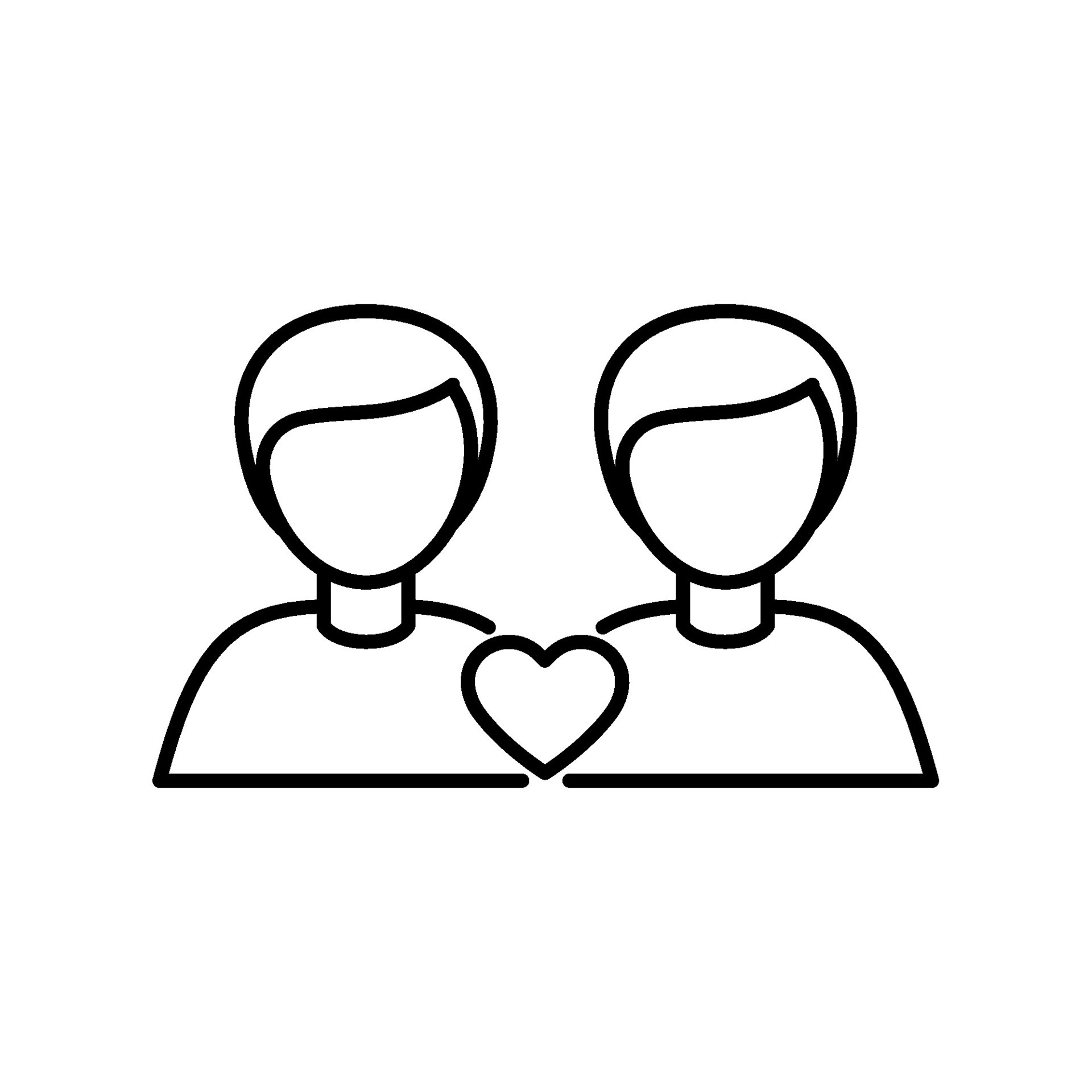 Same Sex Couple Outline Icon Love Relationship Concept Editable Stroke 48063019 Vector Art At