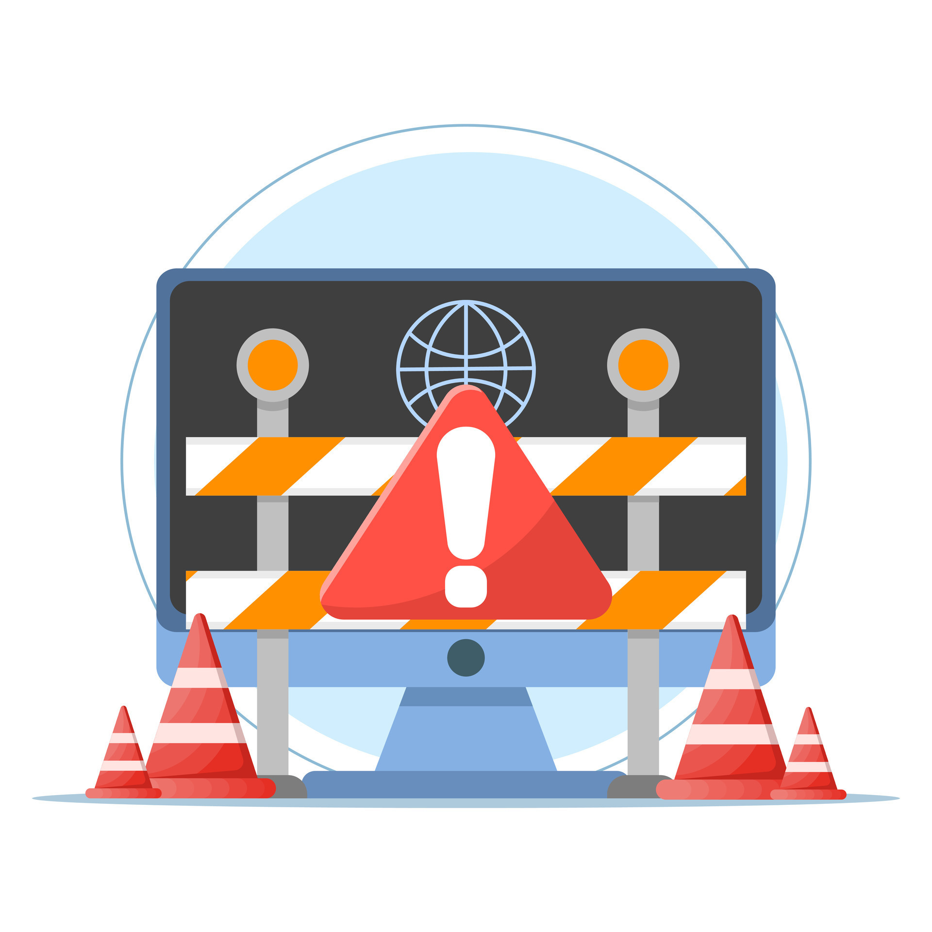Website Under Maintenance Concept. Laptop with Repair Tools and Warning ... Website Under Maintenance Concept. Laptop with Repair Tools and Warning ...