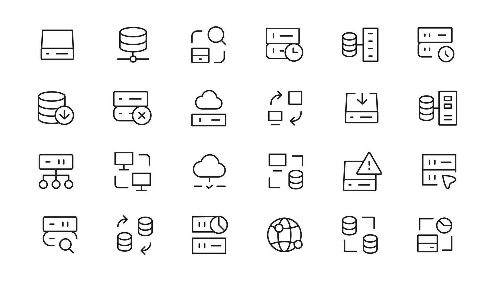 Data Analytic Thin Line Icon Set Data Analysis Editable Stroke Icons