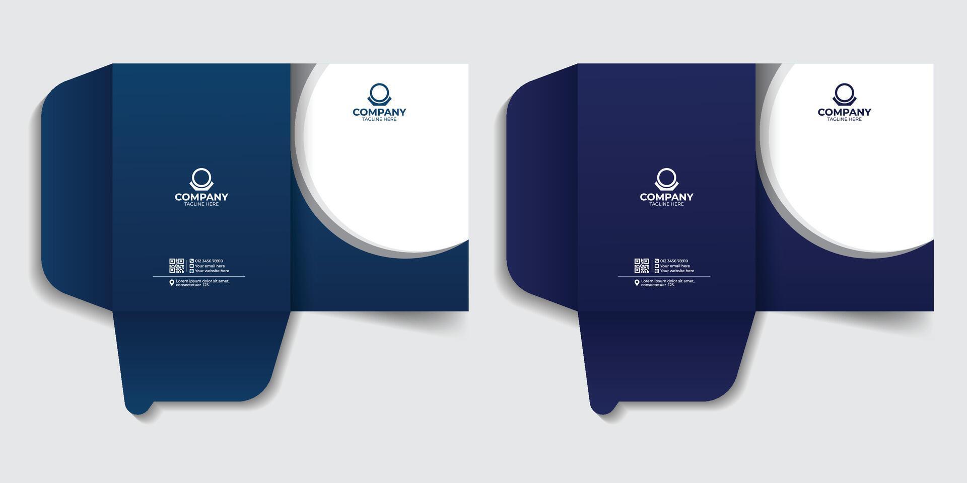 Presentation folder template, for office or company document folder ...