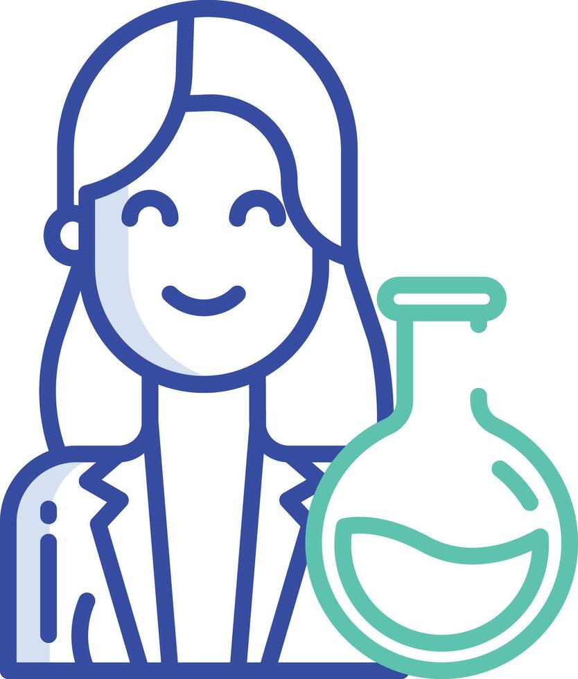 Scientist outline color illustration 48076501 Vector Art at Vecteezy