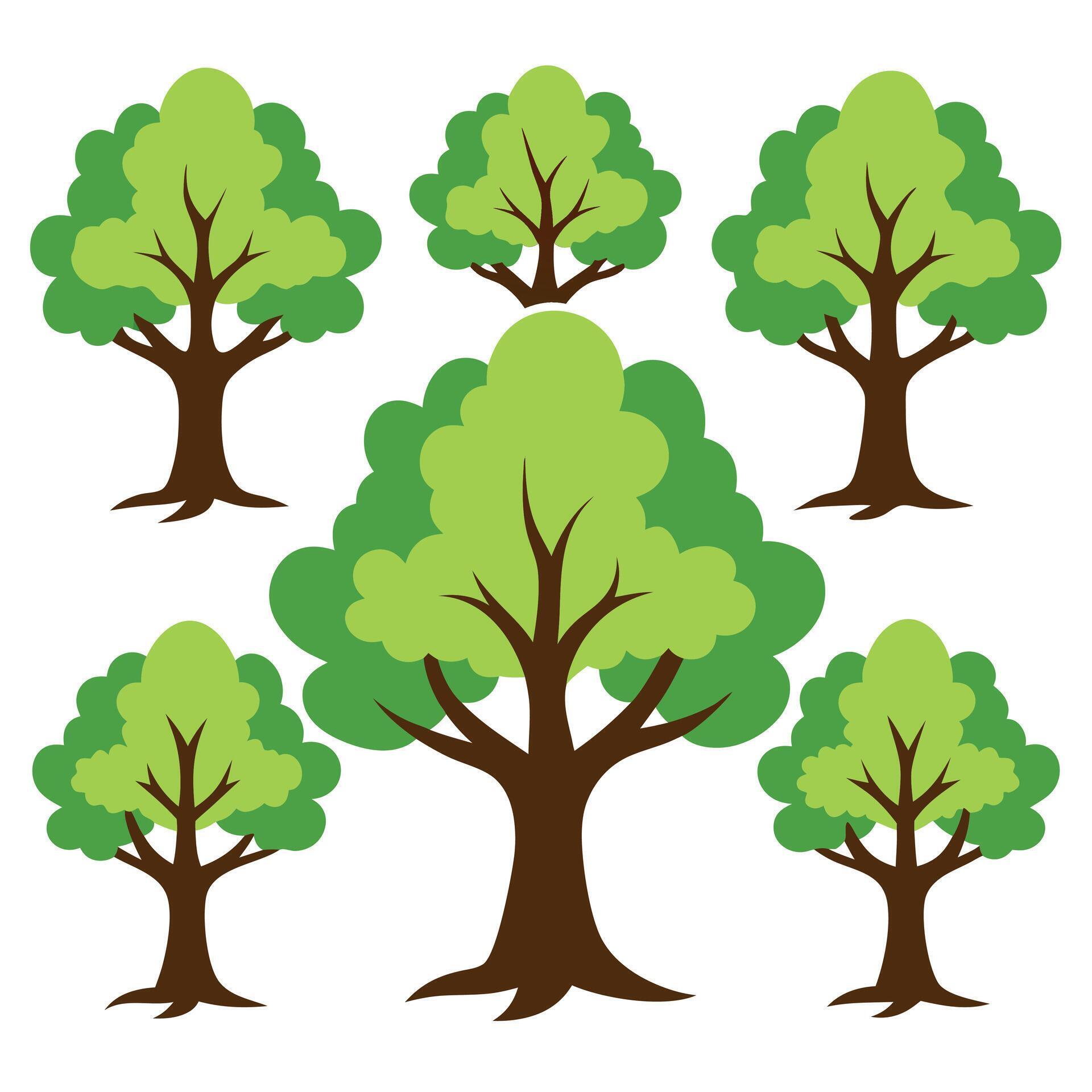 Set tree. high resolution set tree 48078459 Vector Art at Vecteezy