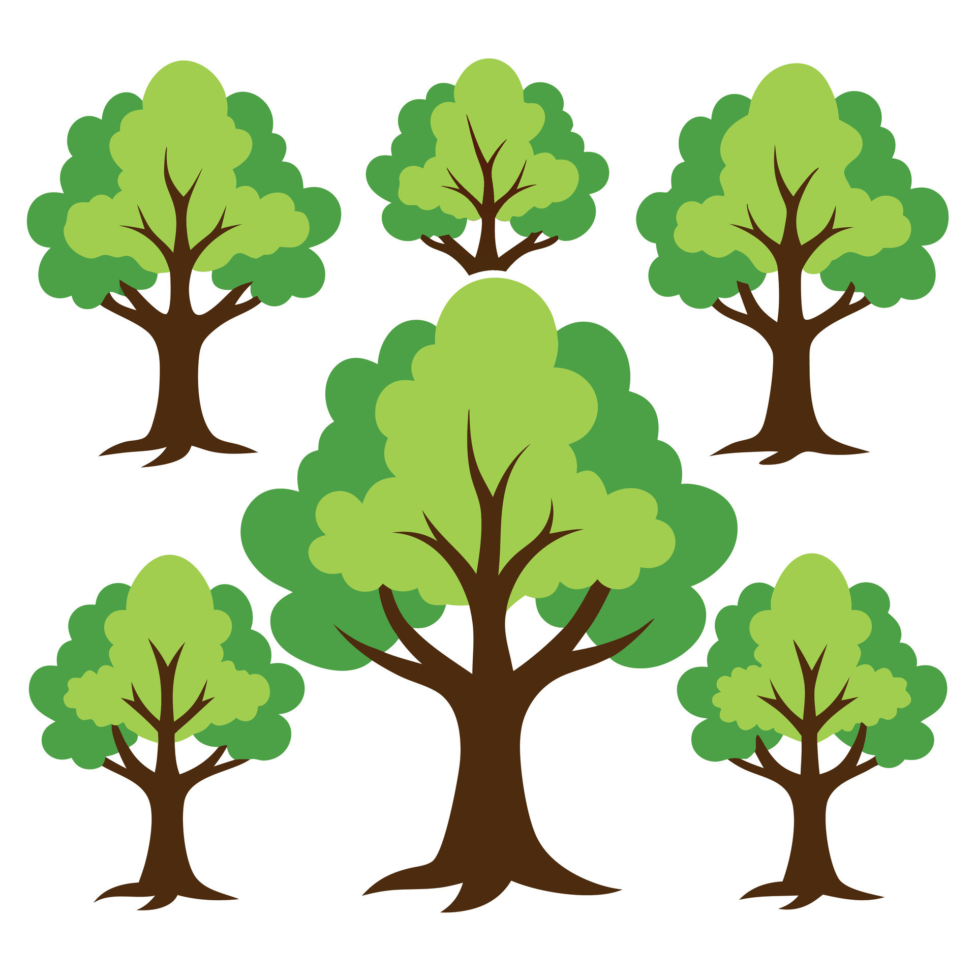 Set tree. high resolution set tree 48078459 Vector Art at Vecteezy