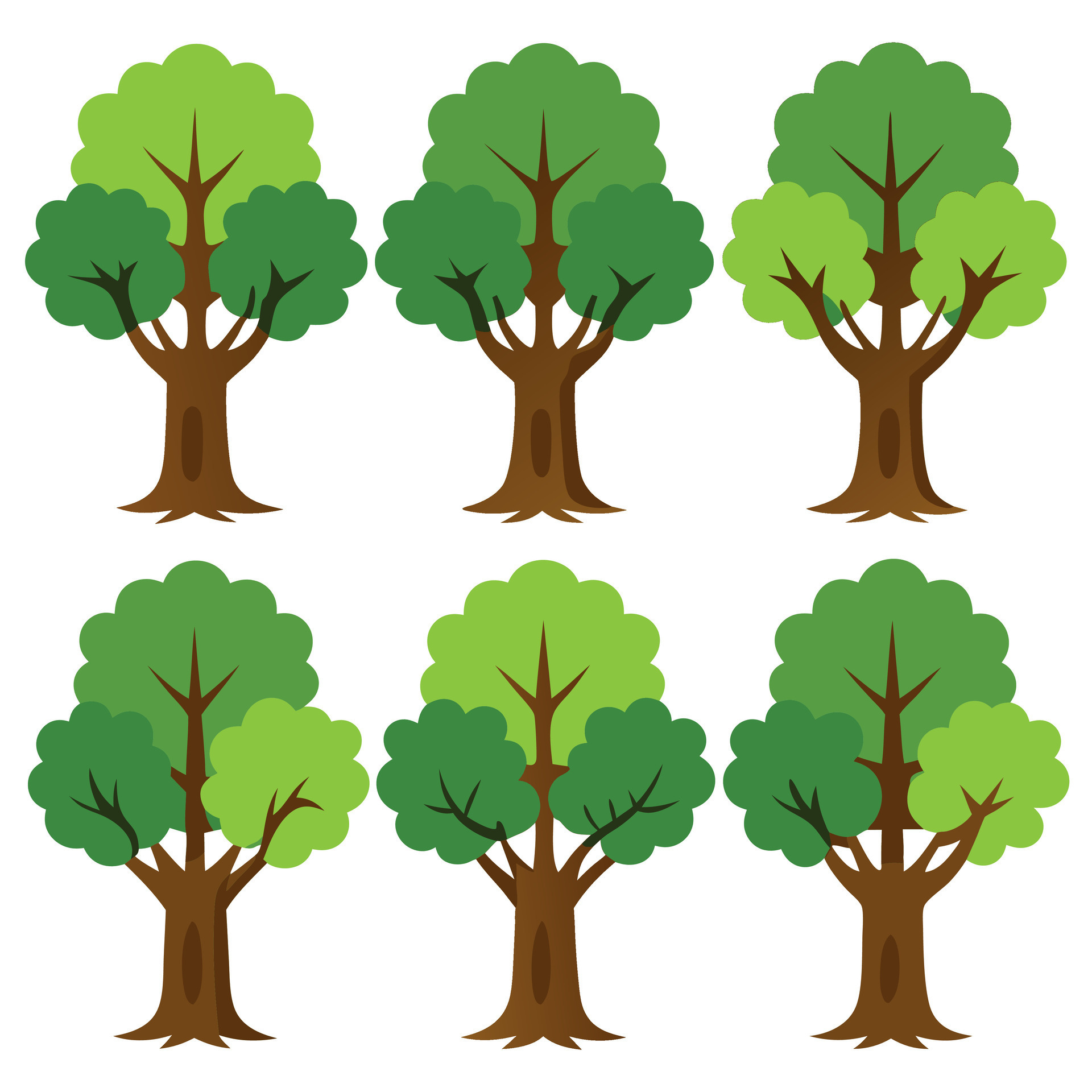 Set tree. high resolution set tree 48078467 Vector Art at Vecteezy