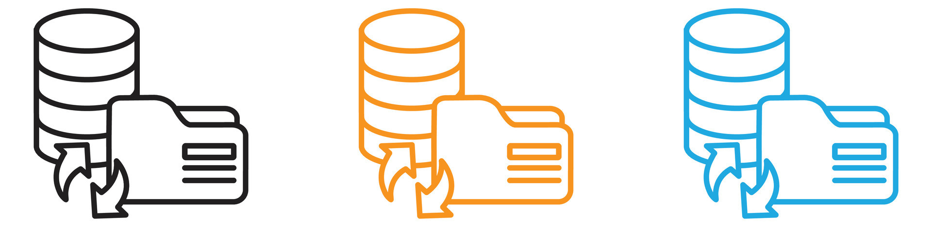 Data Storage Icon Logo Set Collection For Web App Ui 48079038 Vector