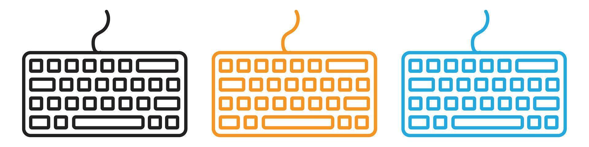 Keyboard icon logo set collection for web app ui 48079146 Vector Art at ...