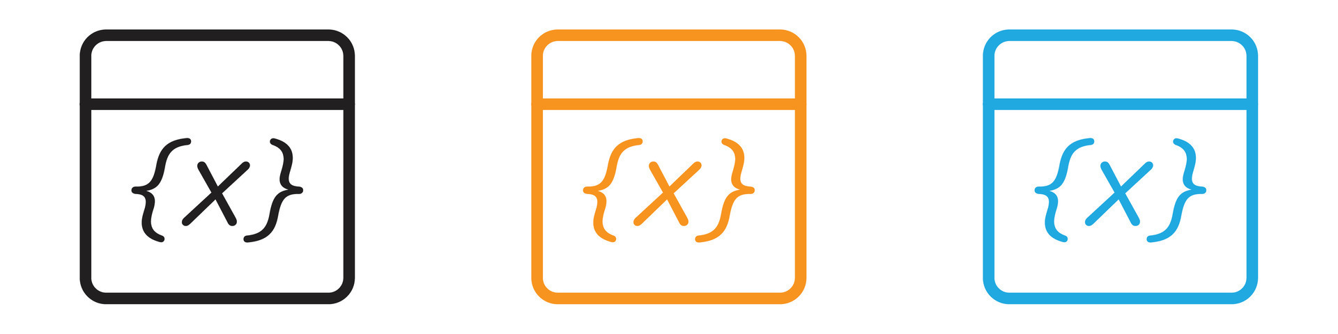 Variable symbol icon logo set collection for web app ui 48079337 Vector ...