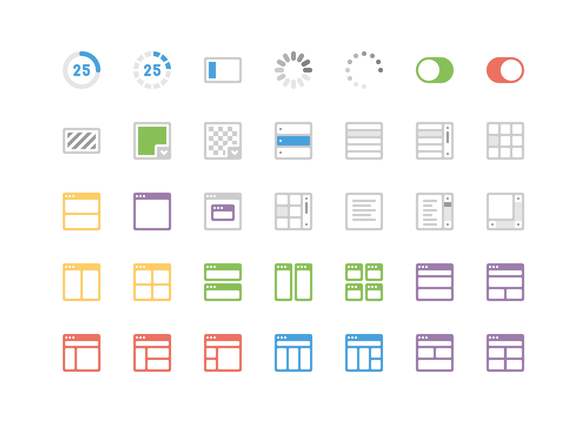 Layout UI Website interface set 48080540 Vector Art at Vecteezy