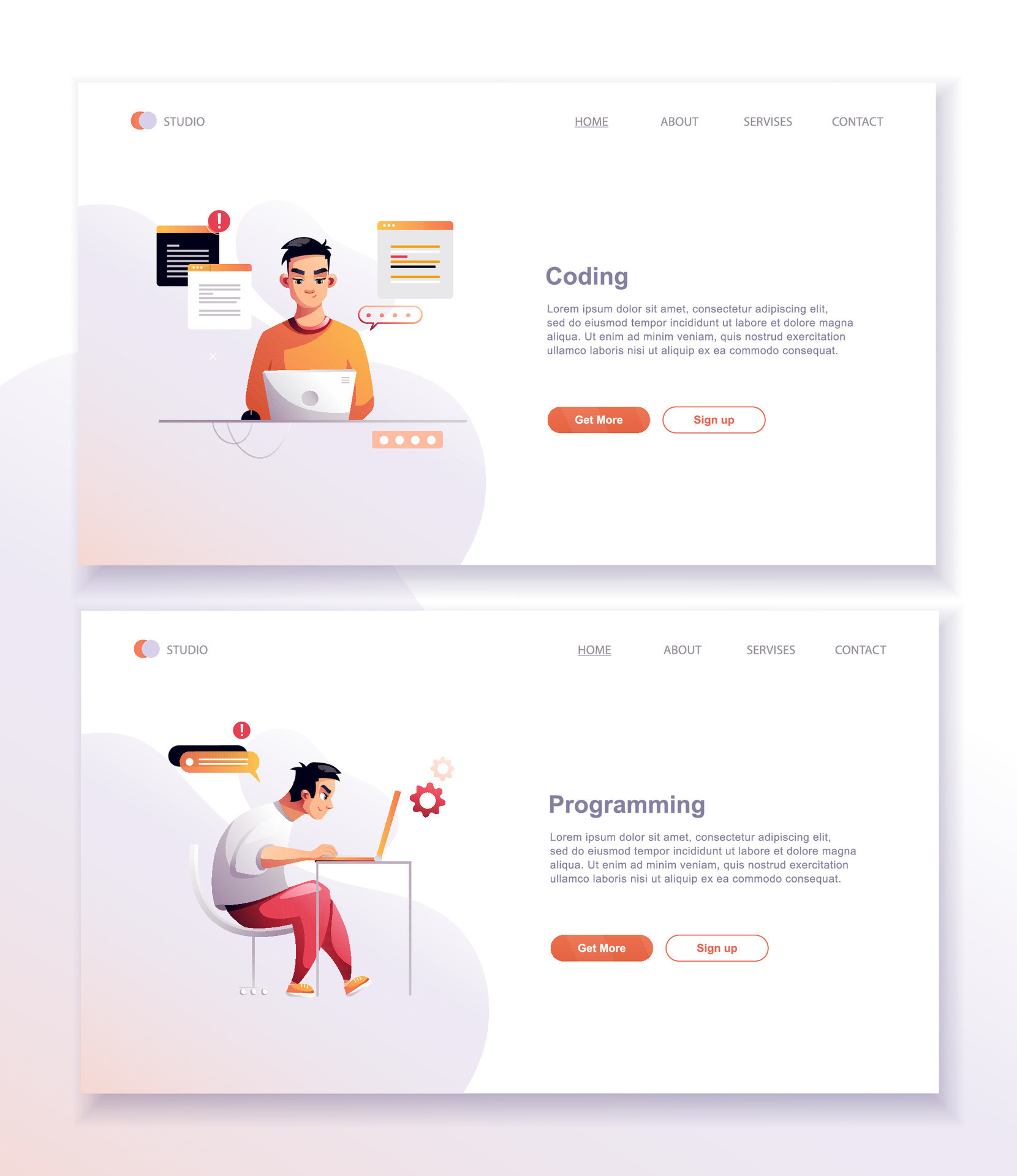 Programming Concept Web Engineer At Work Developer Programming Web