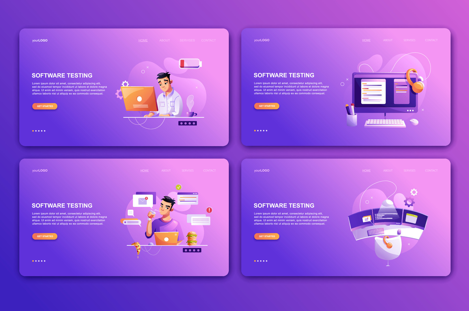 Programming Concept Programming Concept Programmer Eats Fast Food At The Workplace Developer