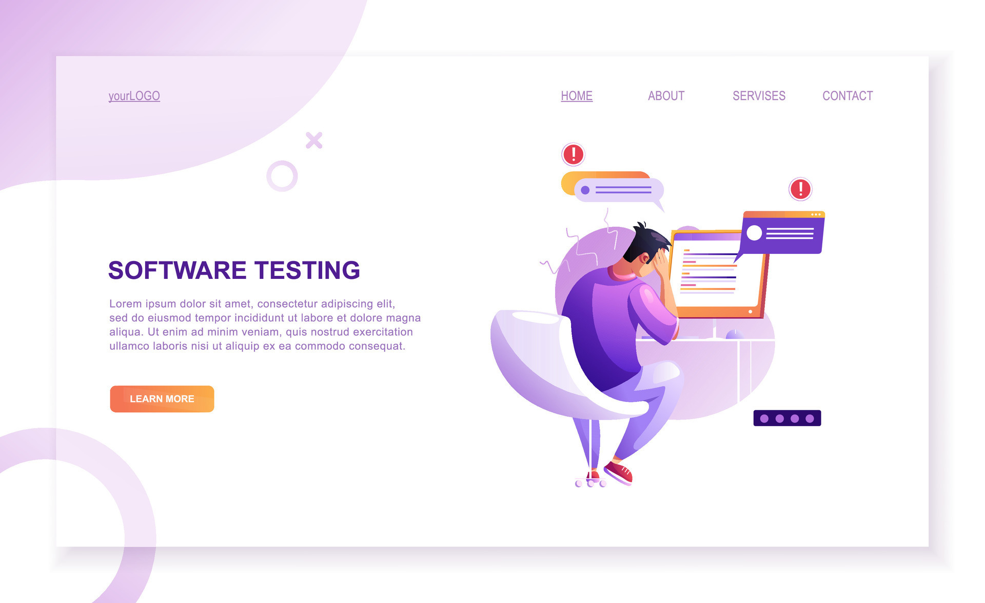 Programming concept, Programming concept, programmer eats fast food at ...