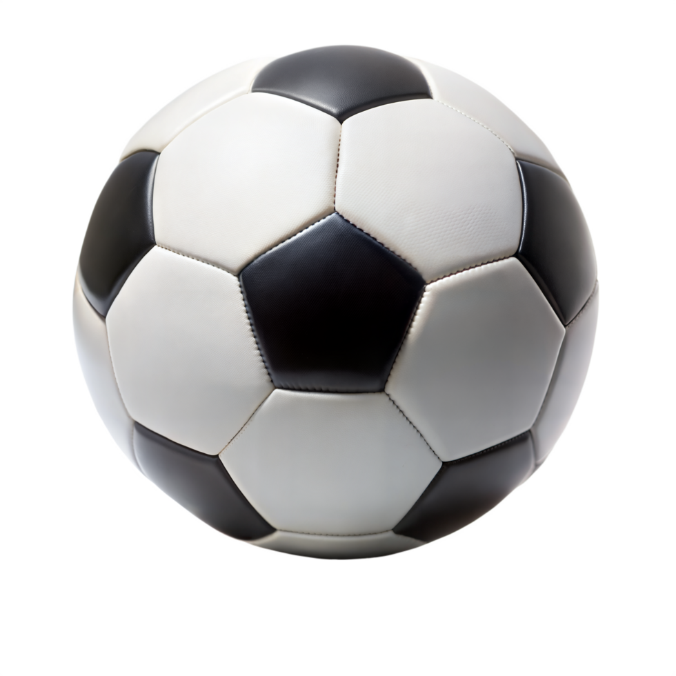 Close Up Of Classic Black And White Soccer Ball Isolated 48096379 Png
