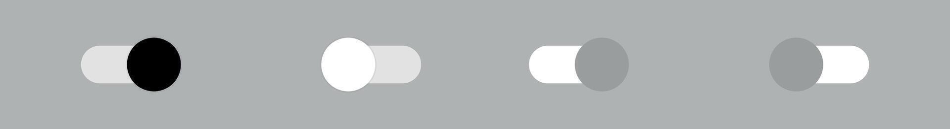 On and Off toggle switch icons. Switch toggle buttons ON OFF. Material ...