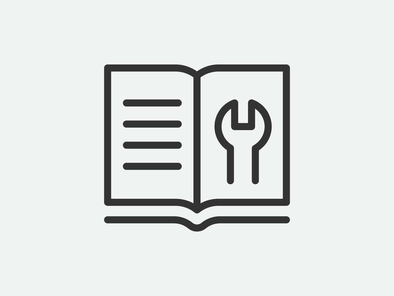 Guide icon , user manual. Service information document, instruction ...