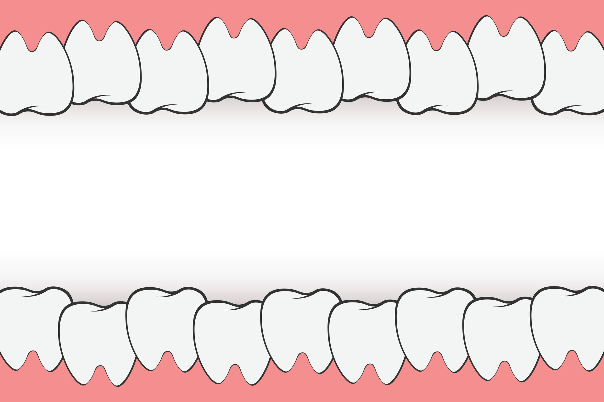 Frame of teeth banner. Tooth border medicine concept. Teeth oral dental ...