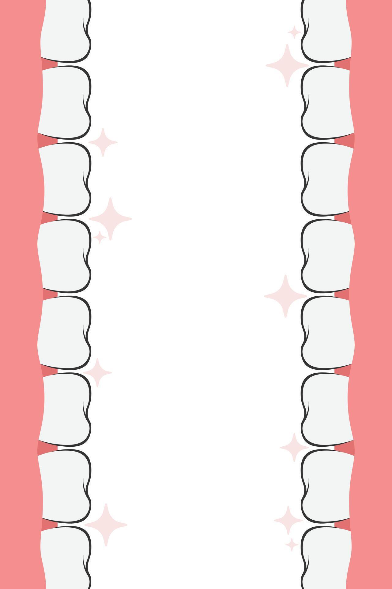 Frame of teeth banner. Tooth border medicine concept. Teeth oral dental ...