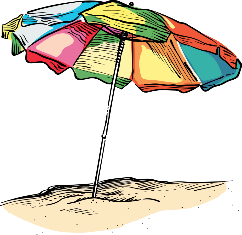 beach umbrella illustration isolated on transparent background. 48104491 PNG