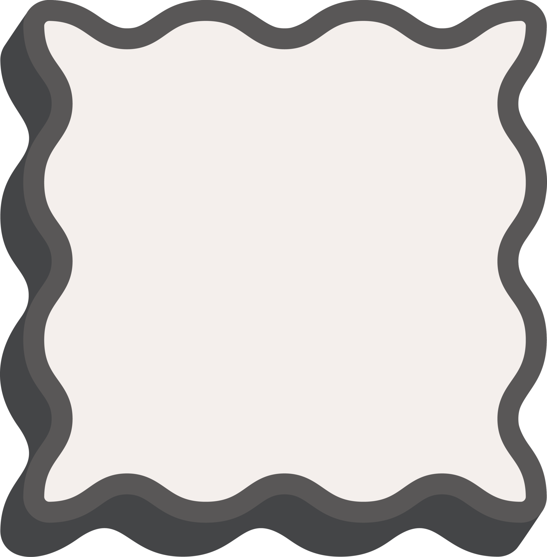 Wavy Rectangle Frame Scallop Edge Box Outline Squiggle Border Groovy Zigzag Abstract Shape