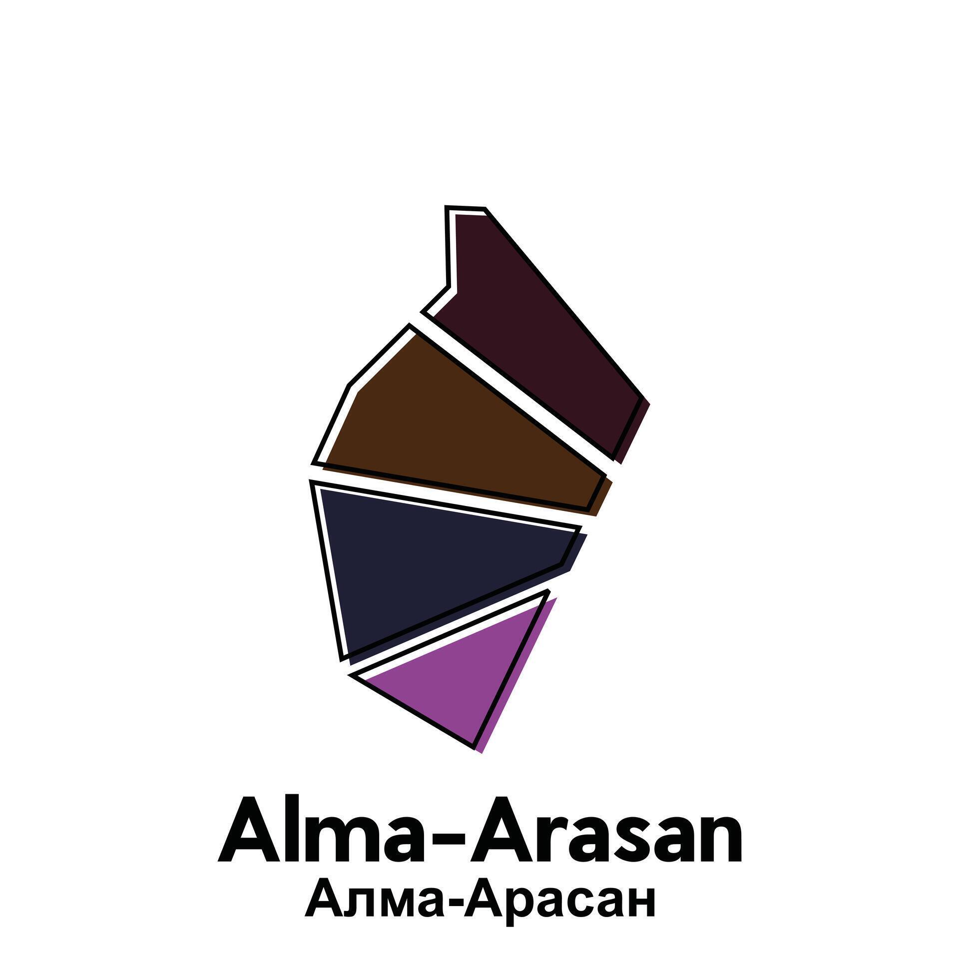 Map of Alma Arasan, Borders of for your infographic. illustration design template 48112987 ...