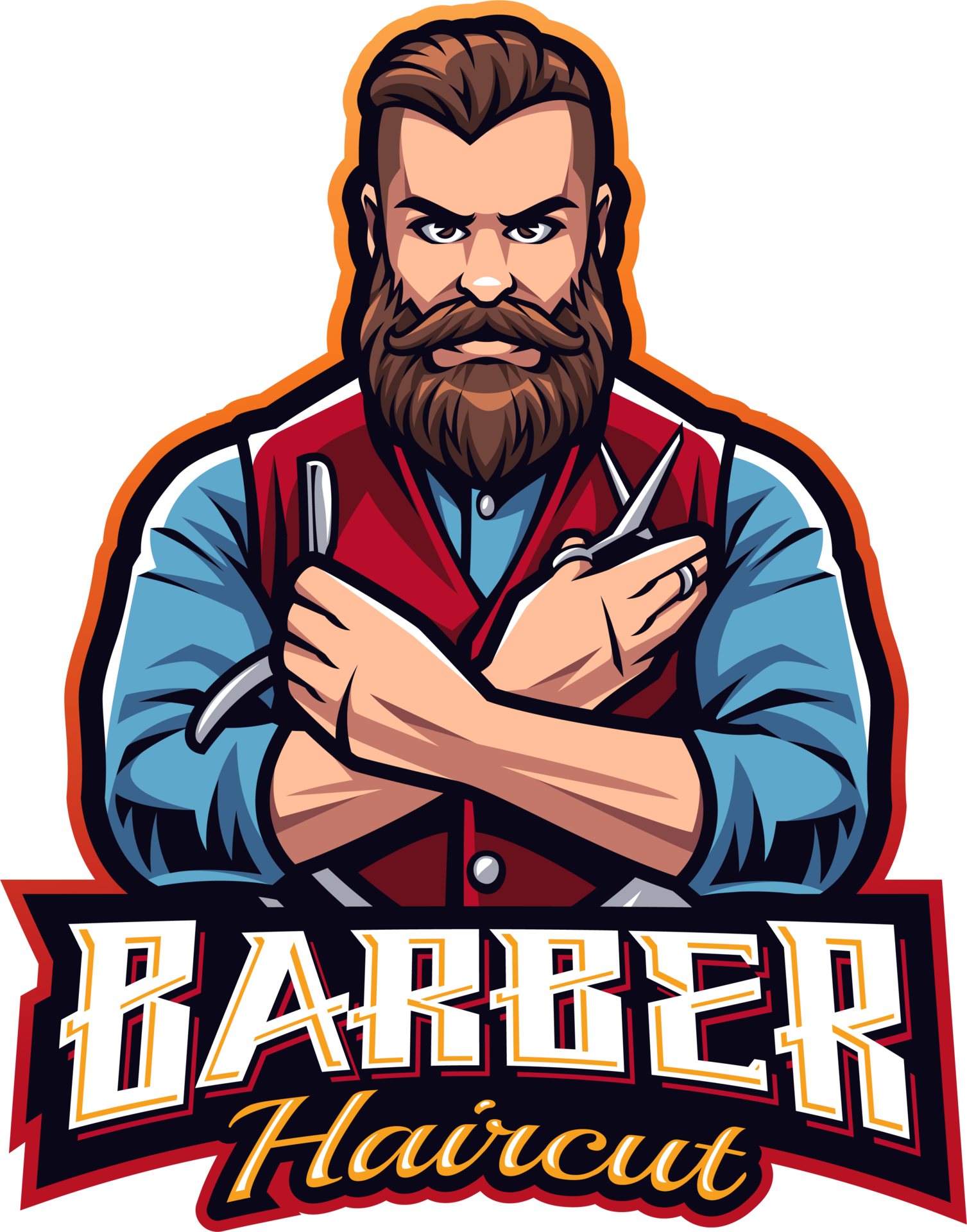 barbeiro corte de cabelo mascote 48115758 PNG barbeiro corte de cabelo mascote 48115758 PNG