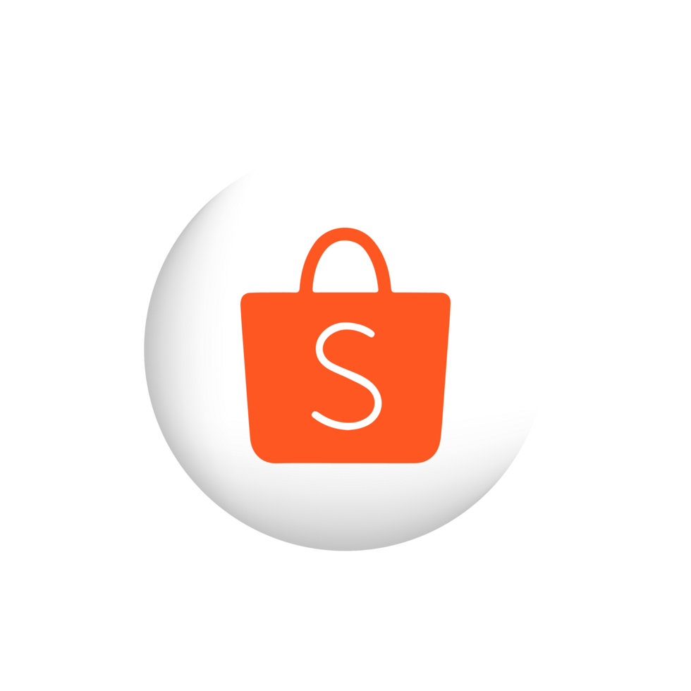 Shopee logo orange shoping online 48116341 PNG