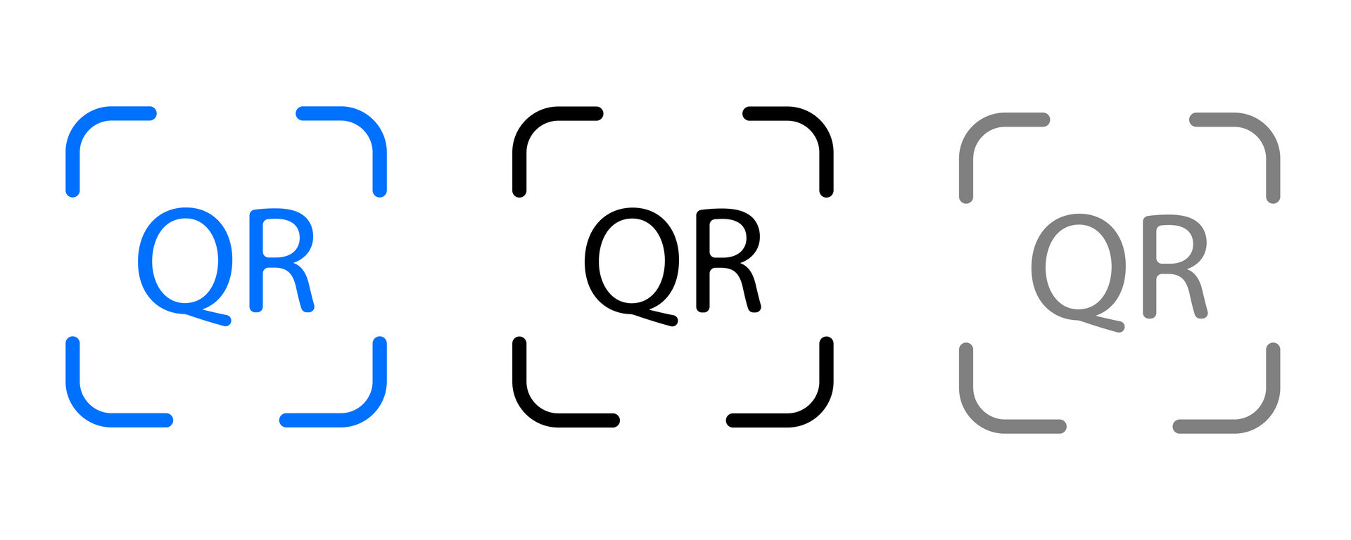 qr simple icon. Scanner sign. Code button. digital qr code pictogram ...