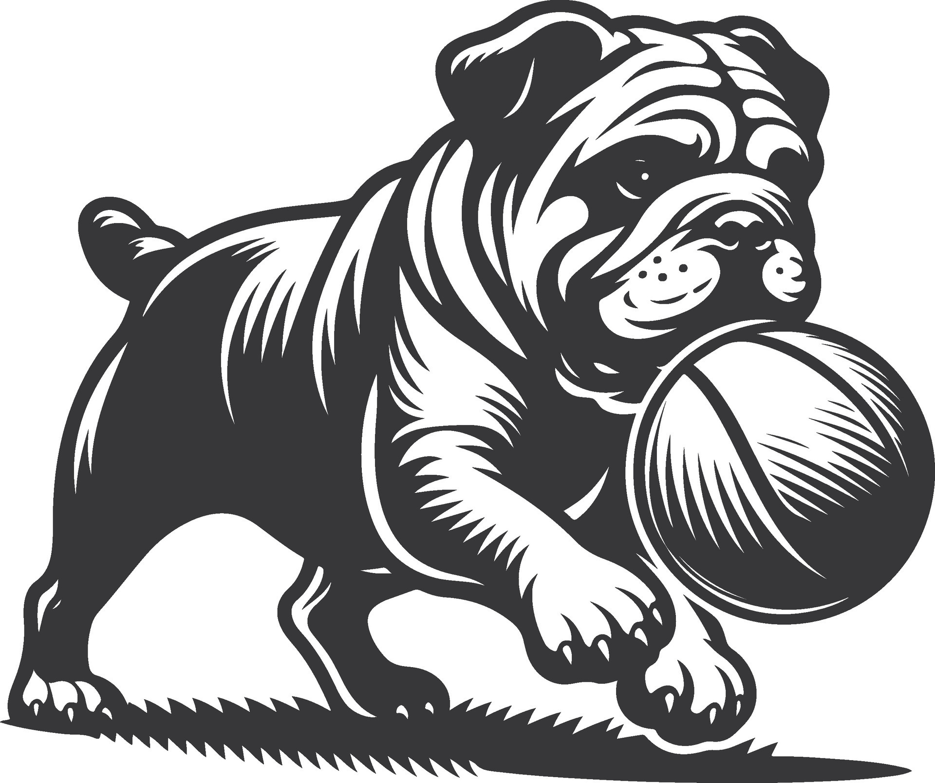 french bulldog Fetching a ball silhouette design. 48121766 Vector Art ... french bulldog Fetching a ball silhouette design. 48121766 Vector Art ...