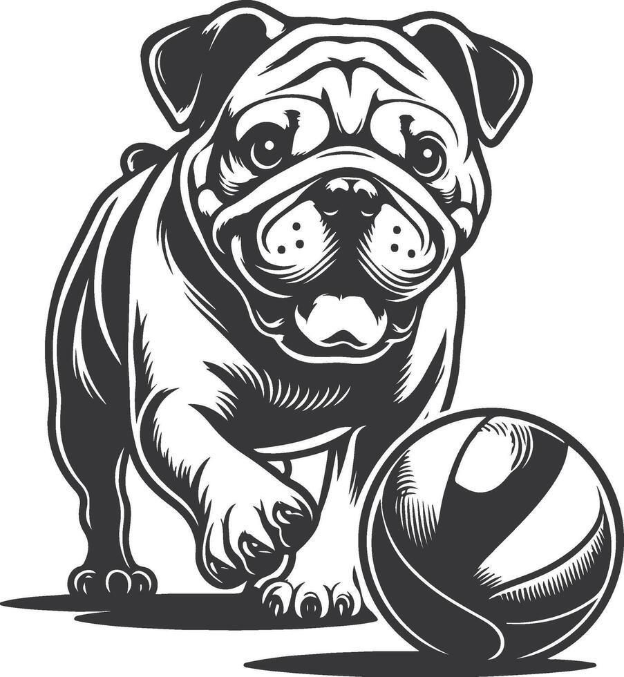 french bulldog Fetching a ball silhouette design. 48122461 Vector Art ... french bulldog Fetching a ball silhouette design. 48122461 Vector Art ...