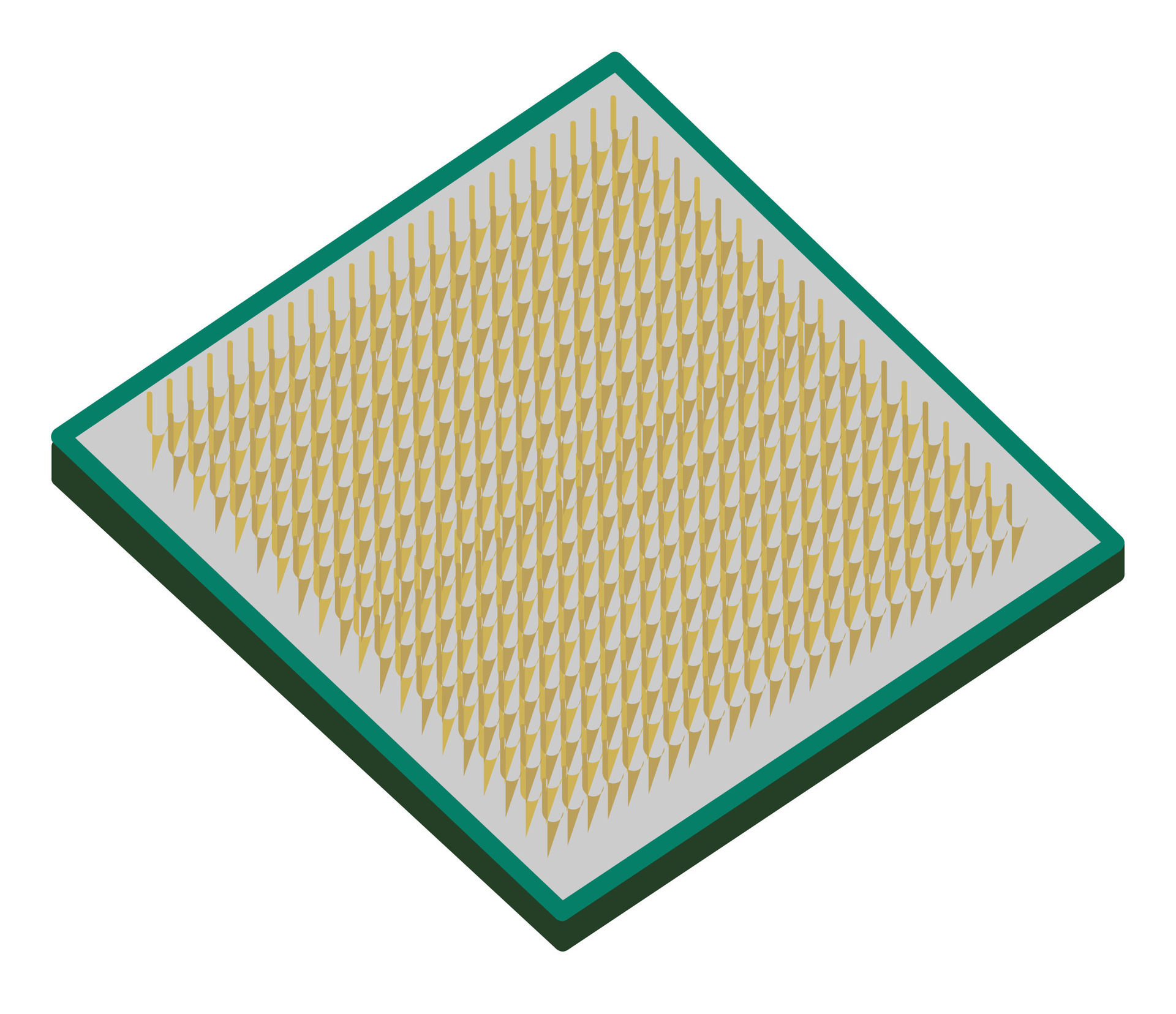 Ic Integrated Circuit Board Ai Semiconductor Industries Technology Editable Isometric