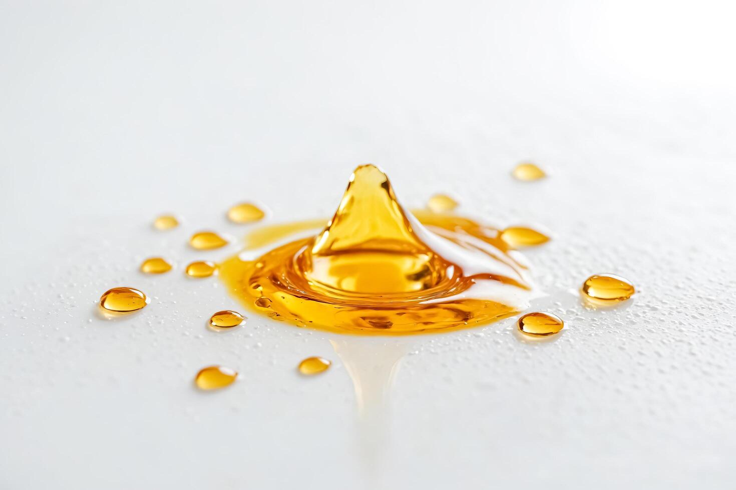 Golden Liquid Drop Splashing on White Background 48159069 Stock Photo at Vecteezy