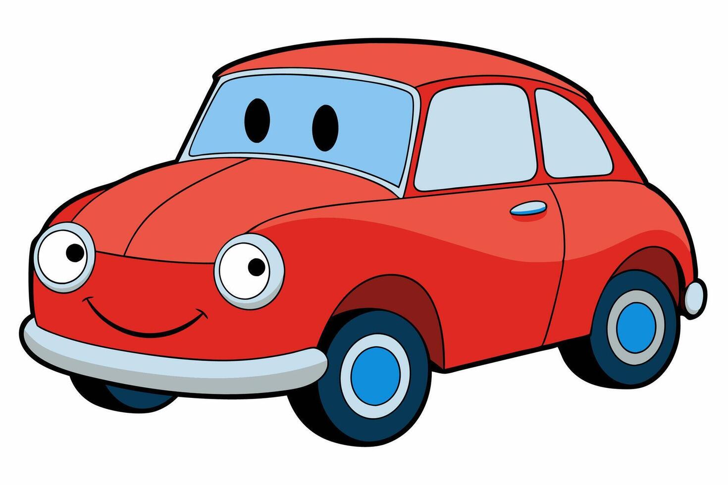 Luxury Car Illustration on White Background Cartoons, Clipart And Line ...