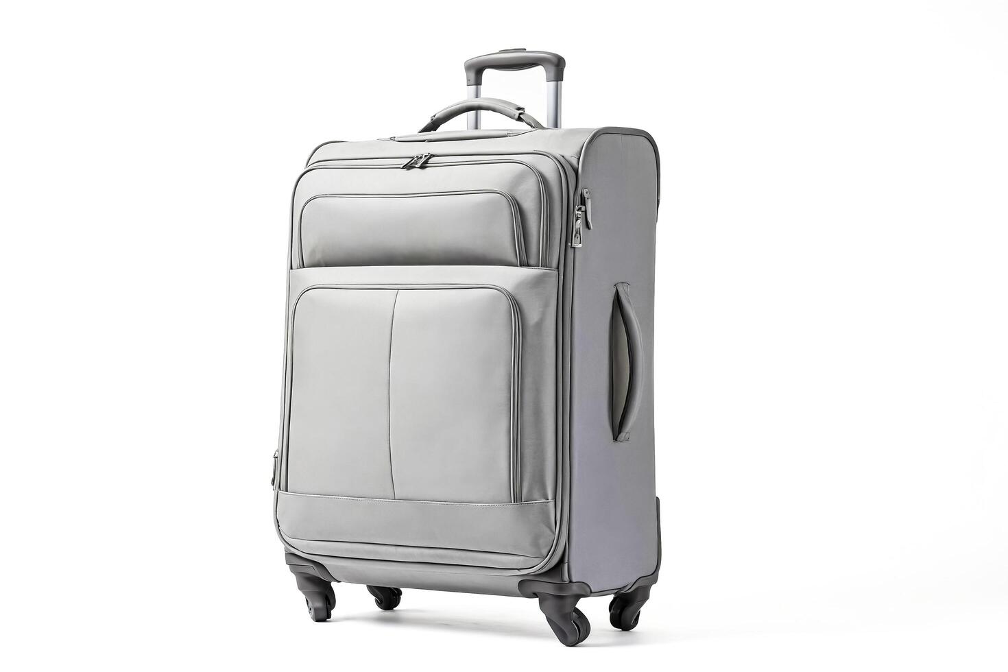 Grey Suitcase on White Background 48172781 Stock Photo at Vecteezy