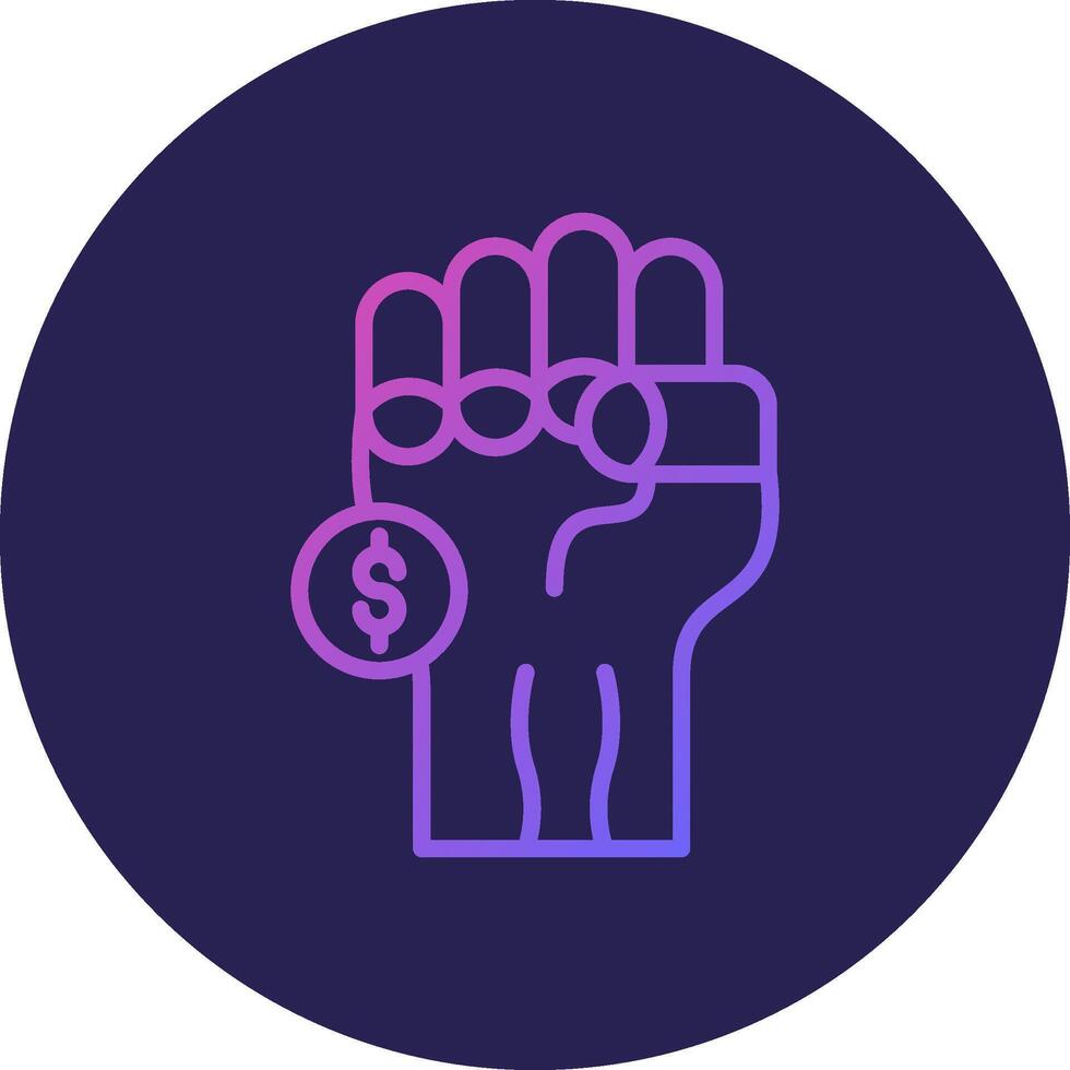 Fist Line Circle Gradient Icon Design 48175673 Vector Art At Vecteezy