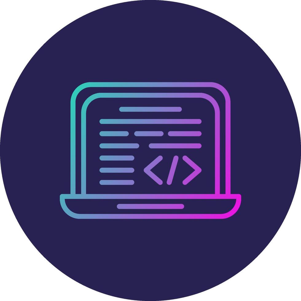 Coding Line Circle Gradient Icon Design 48177297 Vector Art at Vecteezy