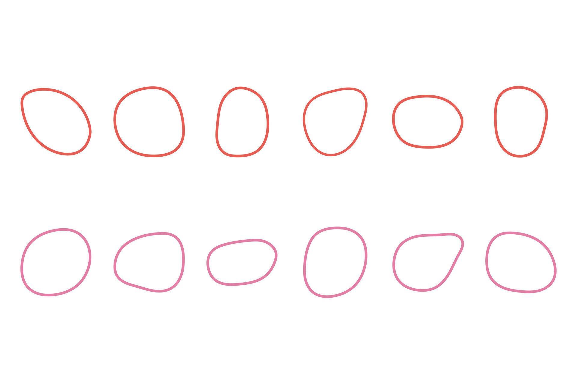 Outline blob shape design set 48187190 Vector Art at Vecteezy