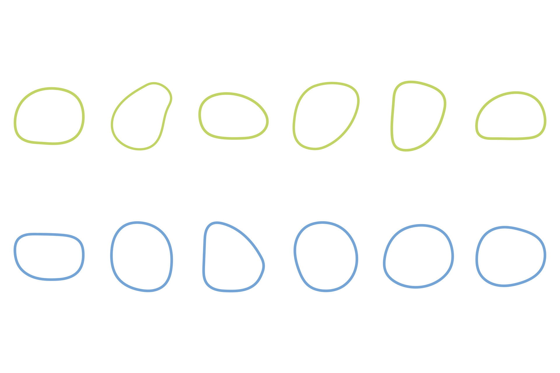 Outline blob shape design set 48187204 Vector Art at Vecteezy