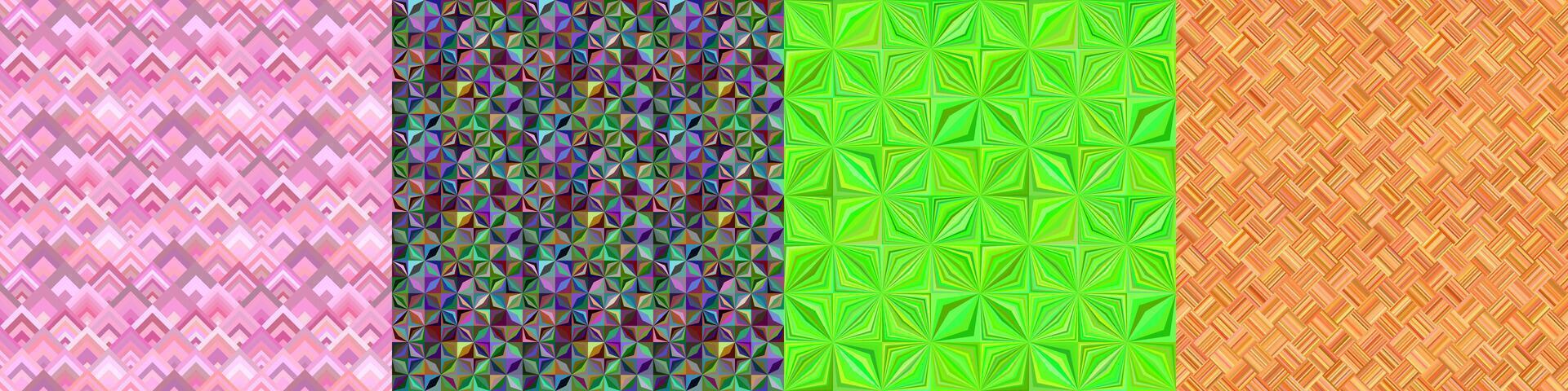 Seamless color geometric pattern set 48188469 Vector Art at Vecteezy