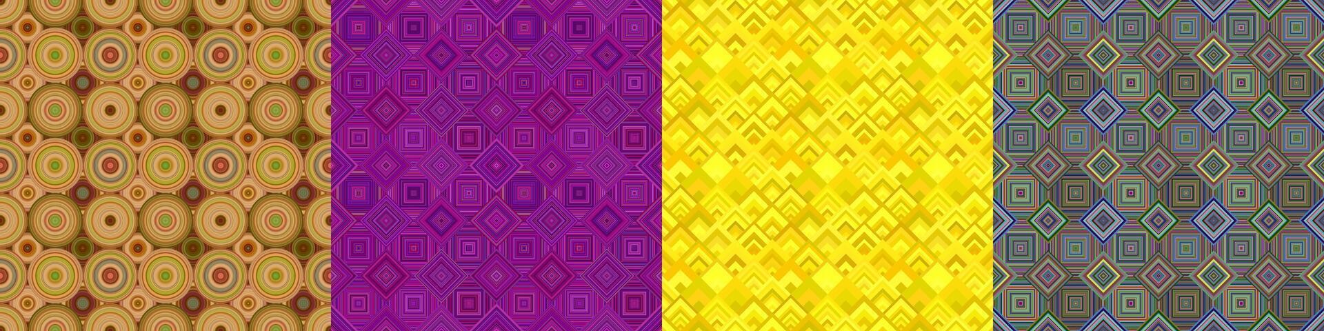 Seamless color geometric pattern set 48188543 Vector Art at Vecteezy