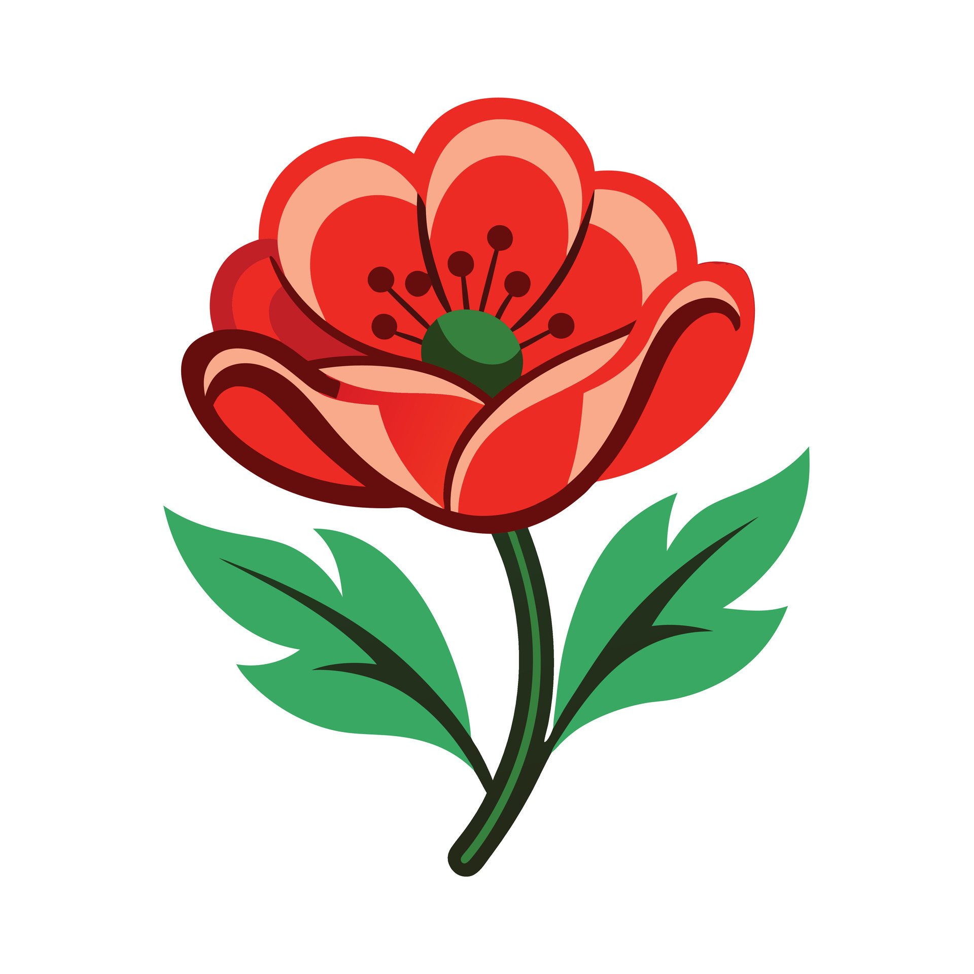 Beautiful Flower Minimalist Floral Illustration 48192195 Vector Art At Vecteezy