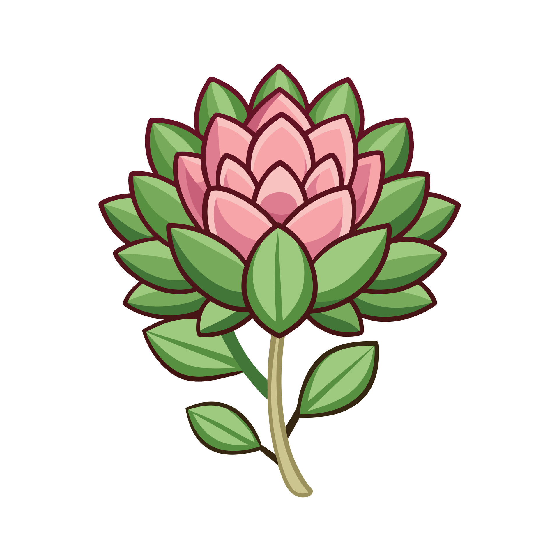 Beautiful Flower Minimalist Floral Illustration 48192936 Vector Art At Vecteezy
