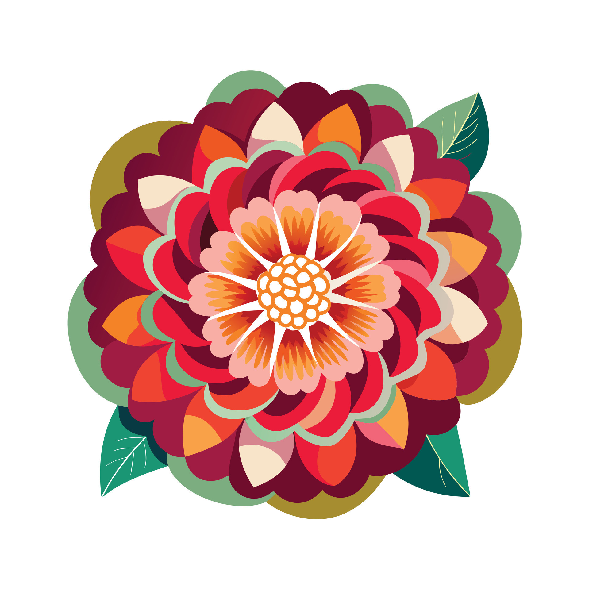Beautiful Flower Minimalist Floral Illustration 48193094 Vector Art At Vecteezy